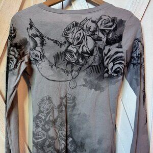 Vocal Apparel | Tops | New Vocal Apparel Womens Crystal Gray Black ...